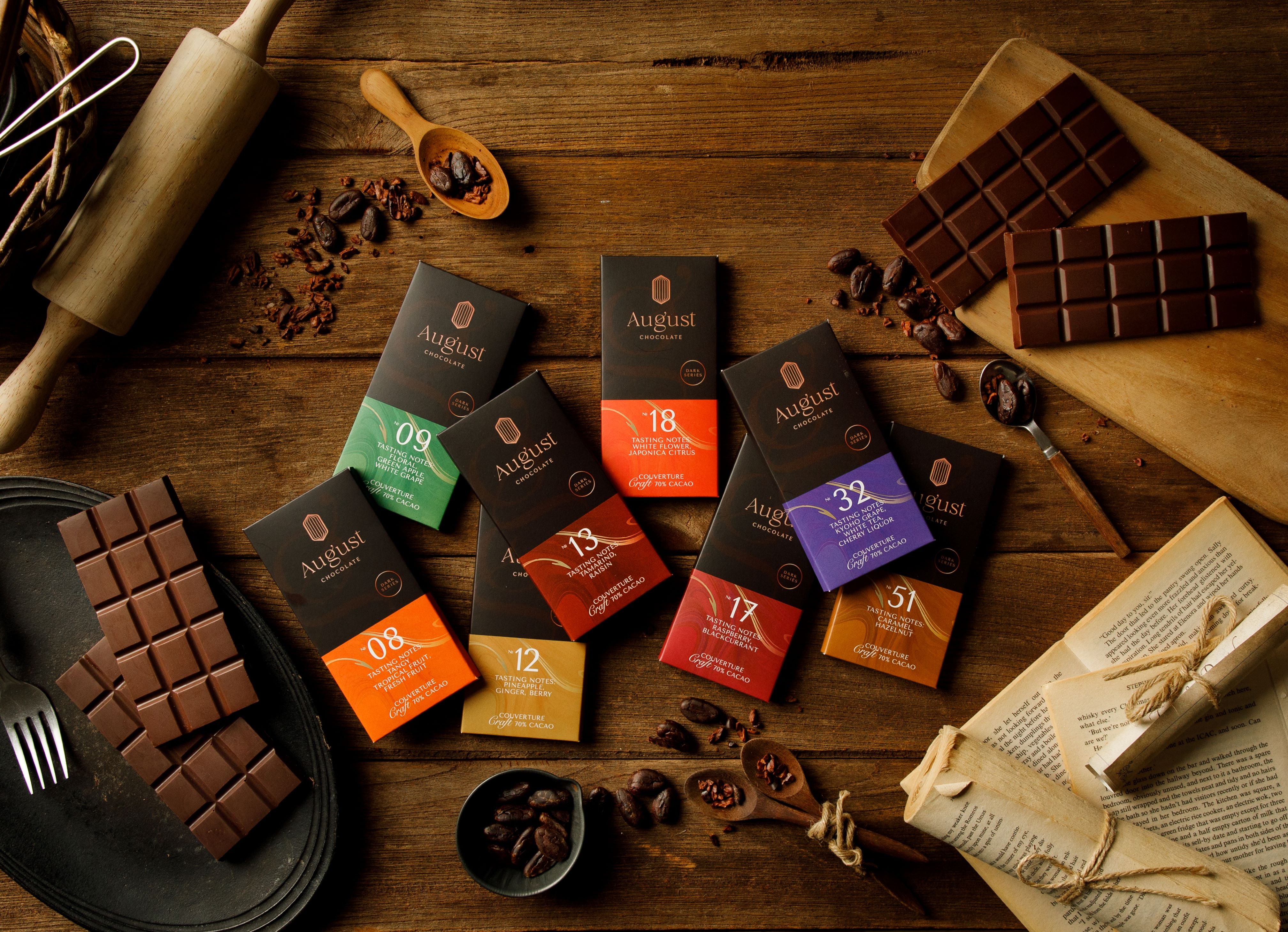 August Grand Cru Dark Series 70% Cacao – Chocolate Culture Club